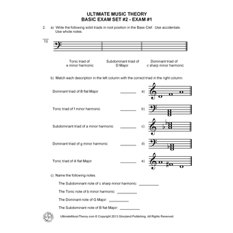 Basic Music Theory Exams Set 2 Workbook