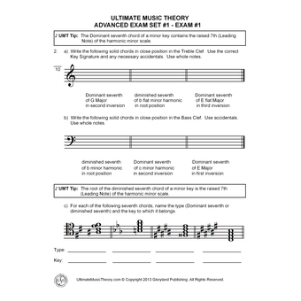 Advanced Music Theory Exams Set 1 Workbook